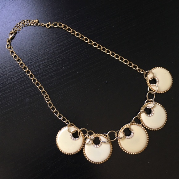 Jewelry | Cream Colored Disc Statement Necklace | Poshmark